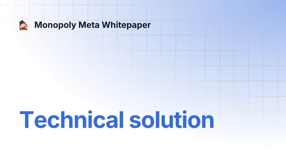 Technical solution | Monopoly Meta Whitepaper